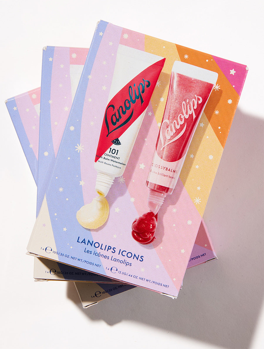 Lanolips Icons Duo | 101 Watermelon + Glossy Balm Candy | Lanolips EU